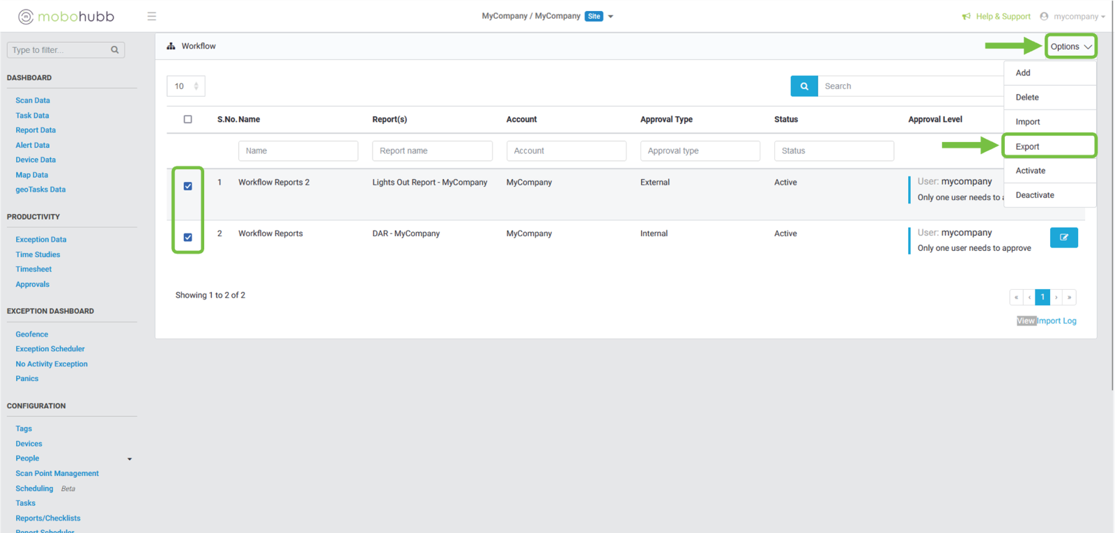 How To Export Workflow Mobohubb