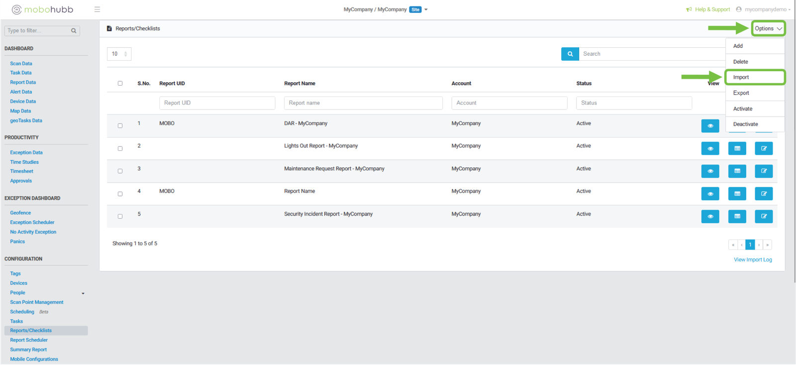 How to Import Reports/Checklists – mobohubb