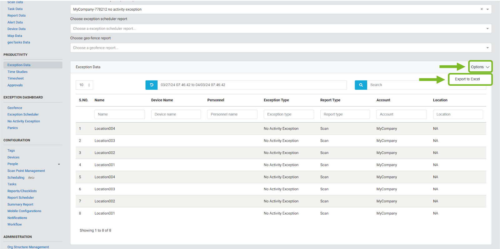 How To Filter And Export Exception Data Mobohubb